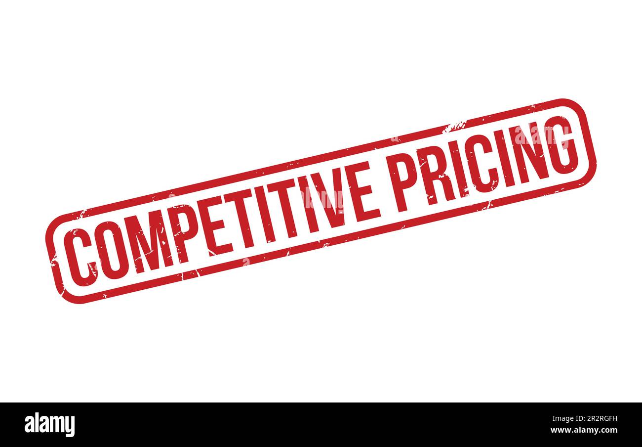 Red Competitive Pricing Rubber Stamp Seal Vector Stock Vector Image ...