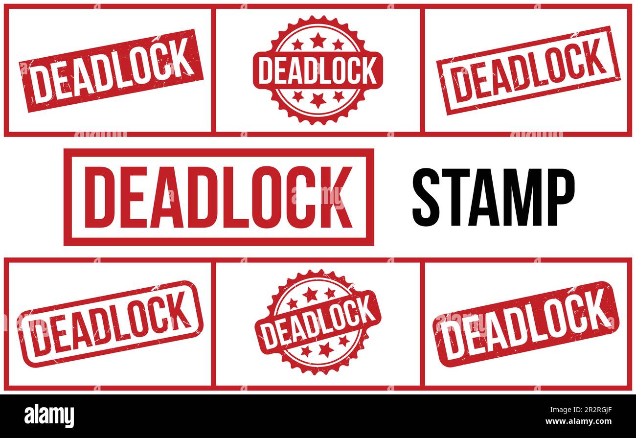 Deadlock rubber grunge stamp set vector Stock Vector Image & Art - Alamy