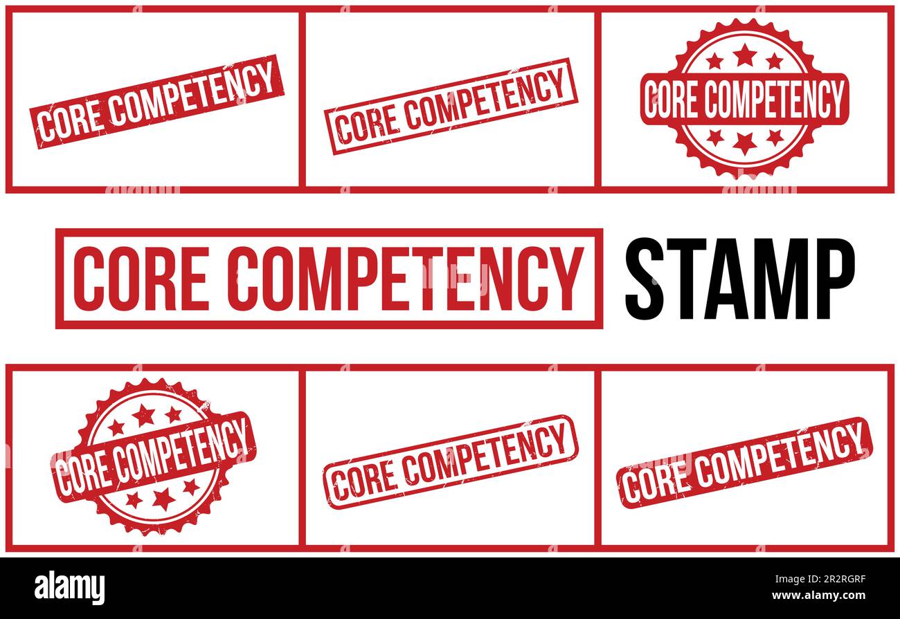 Core Competency rubber grunge stamp set vector Stock Vector Image & Art ...