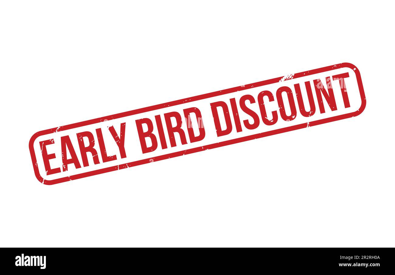Red Early Bird Discount Rubber Stamp Seal Vector Stock Vector Image ...