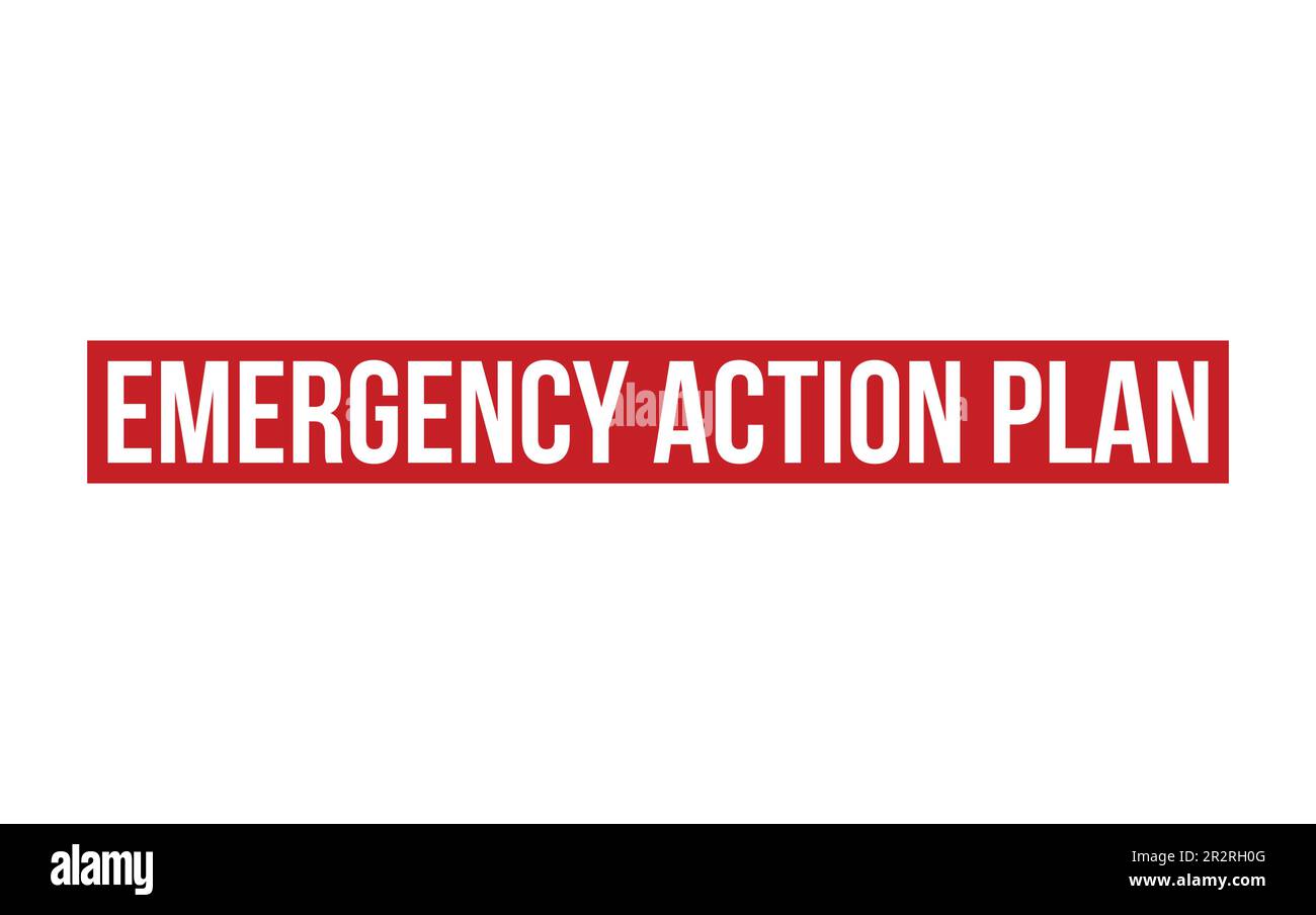 Red Emergency Action Plan Rubber Stamp Seal Vector Stock Vector Image ...