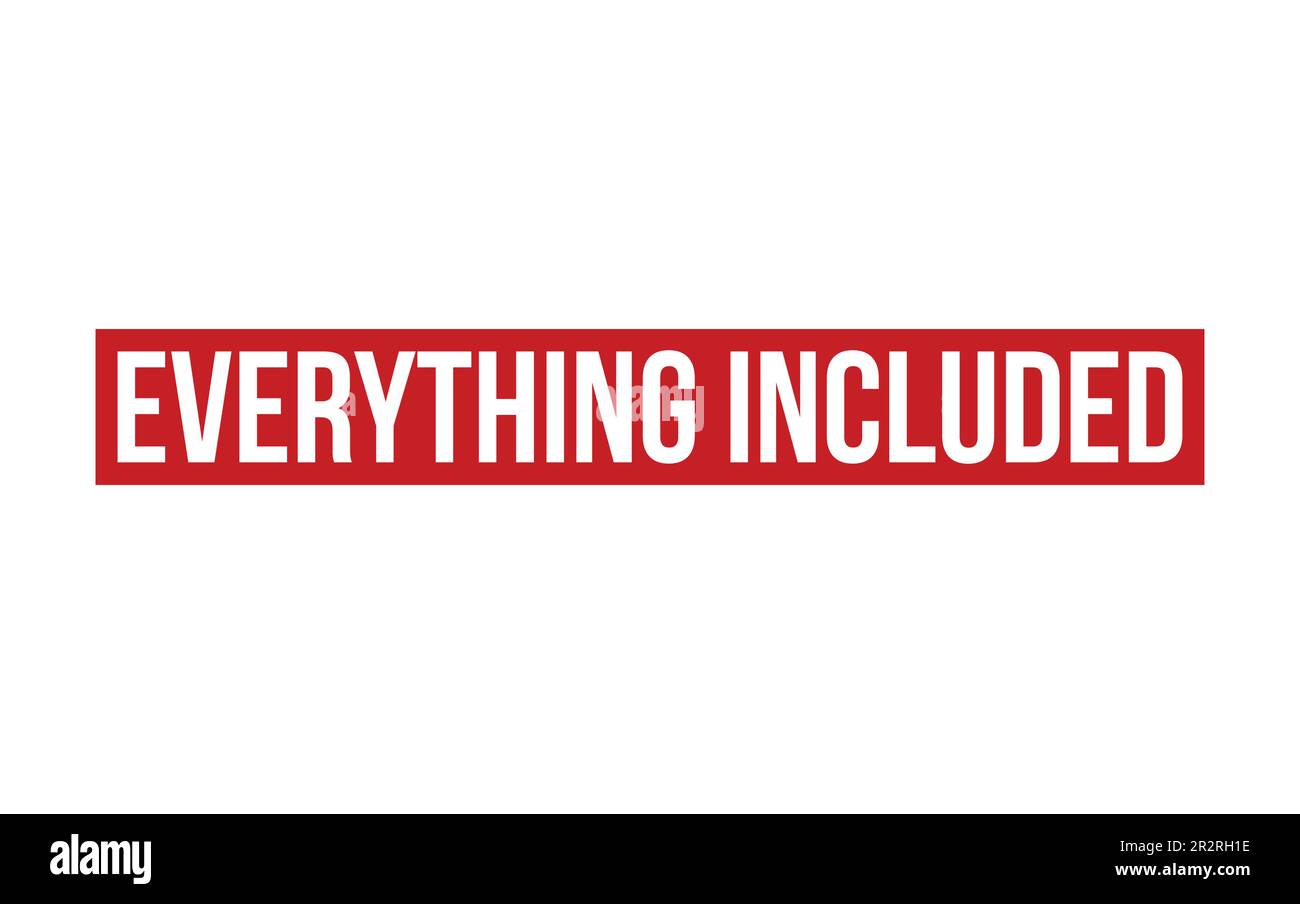 Red Everything Included Rubber Stamp Seal Vector Stock Vector Image ...