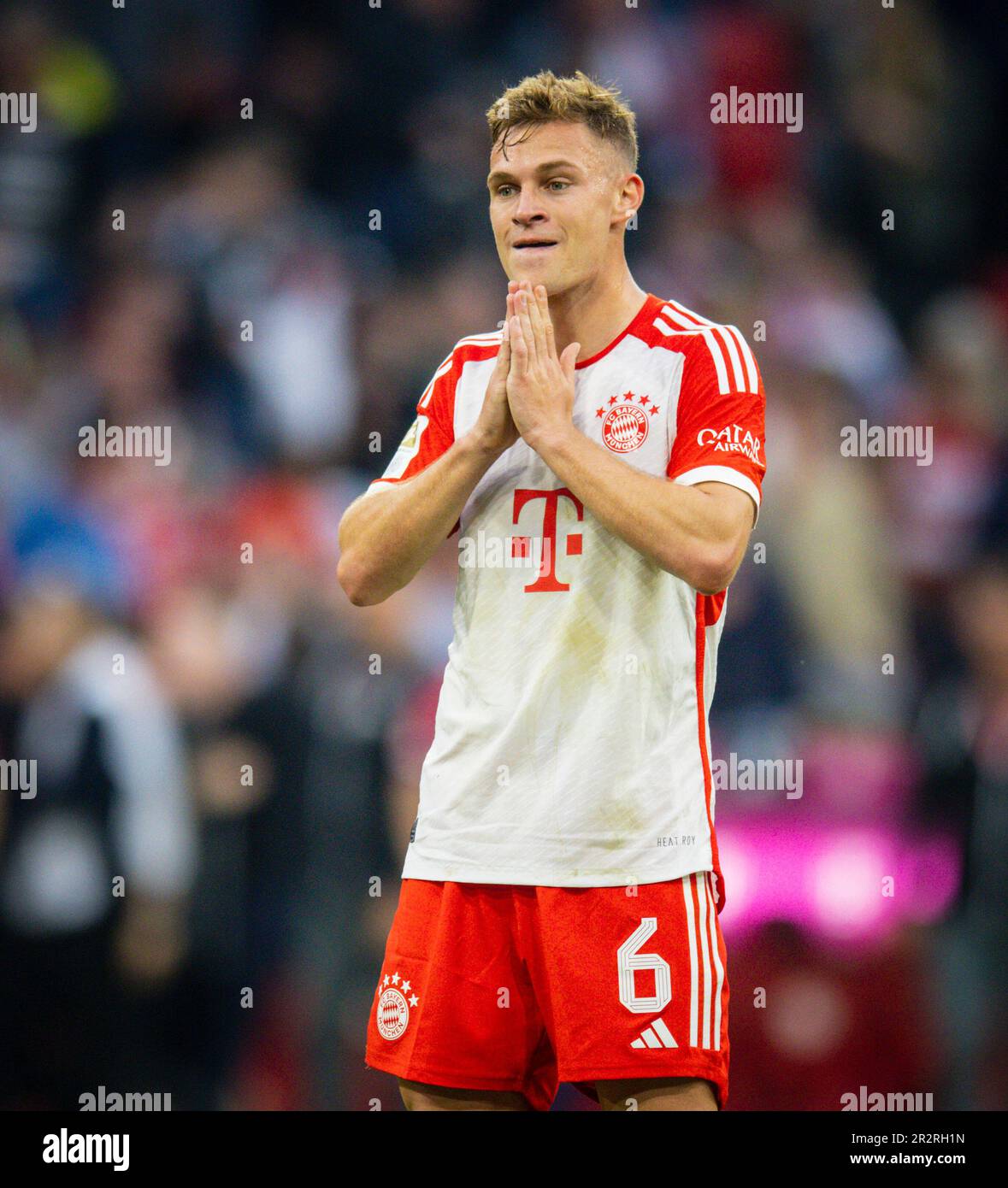 Munic, Germany. 20th Mai, 2023. Joshua Kimmich (Muenchen) FC Bayern München - RB Leipzig 20.05. ...