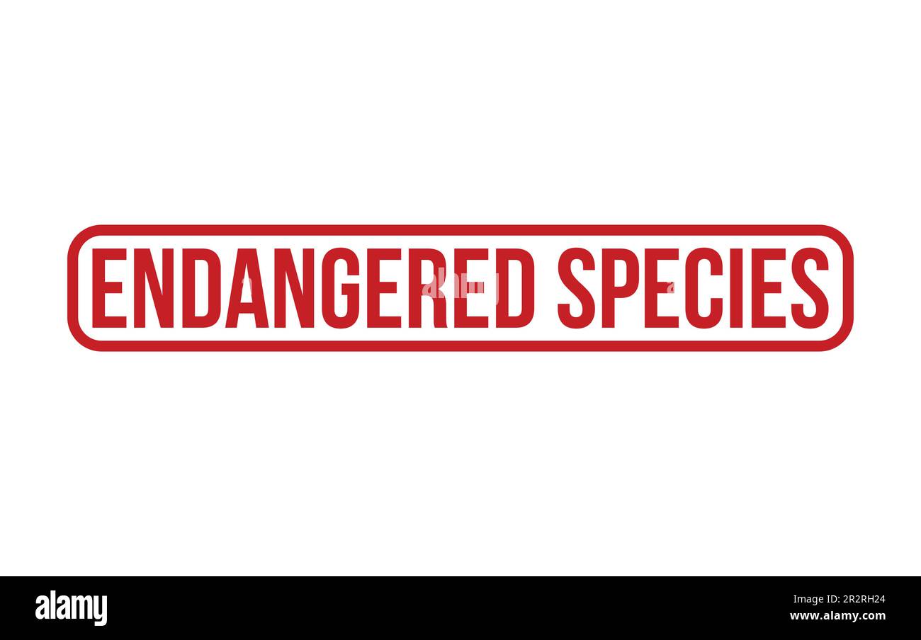 Endangered Species rubber grunge stamp seal vector Stock Vector Image ...