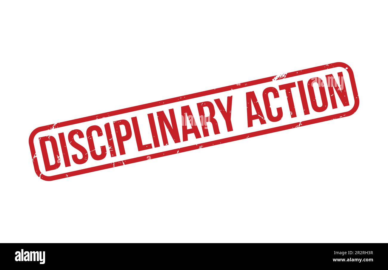 Red Disciplinary Action Rubber Stamp Seal Vector Stock Vector Image ...