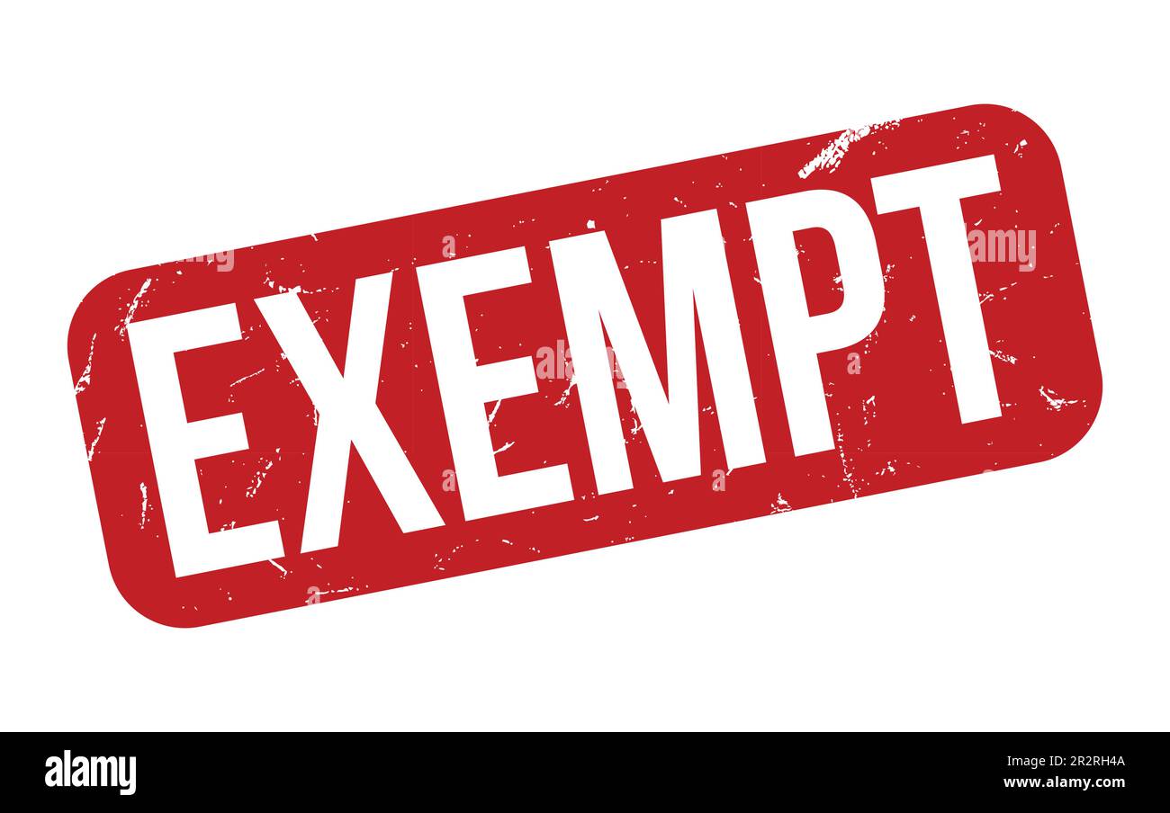 Exempt word Stock Vector Images - Alamy