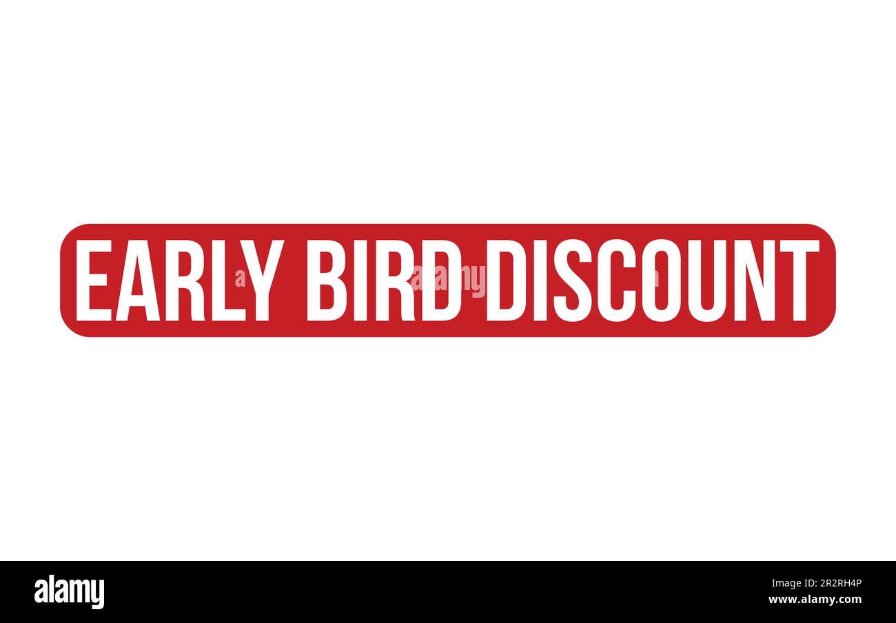 Red Early Bird Discount Rubber Stamp Seal Vector Stock Vector Image ...