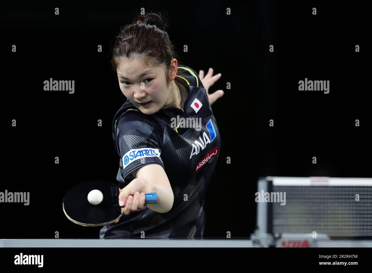 Durban, South Africa. 20th May, 2023. Kihara Miyuu of Japan hits a ...