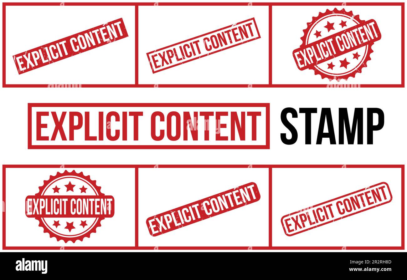 Explicit content stamp Stock Vector Images - Alamy