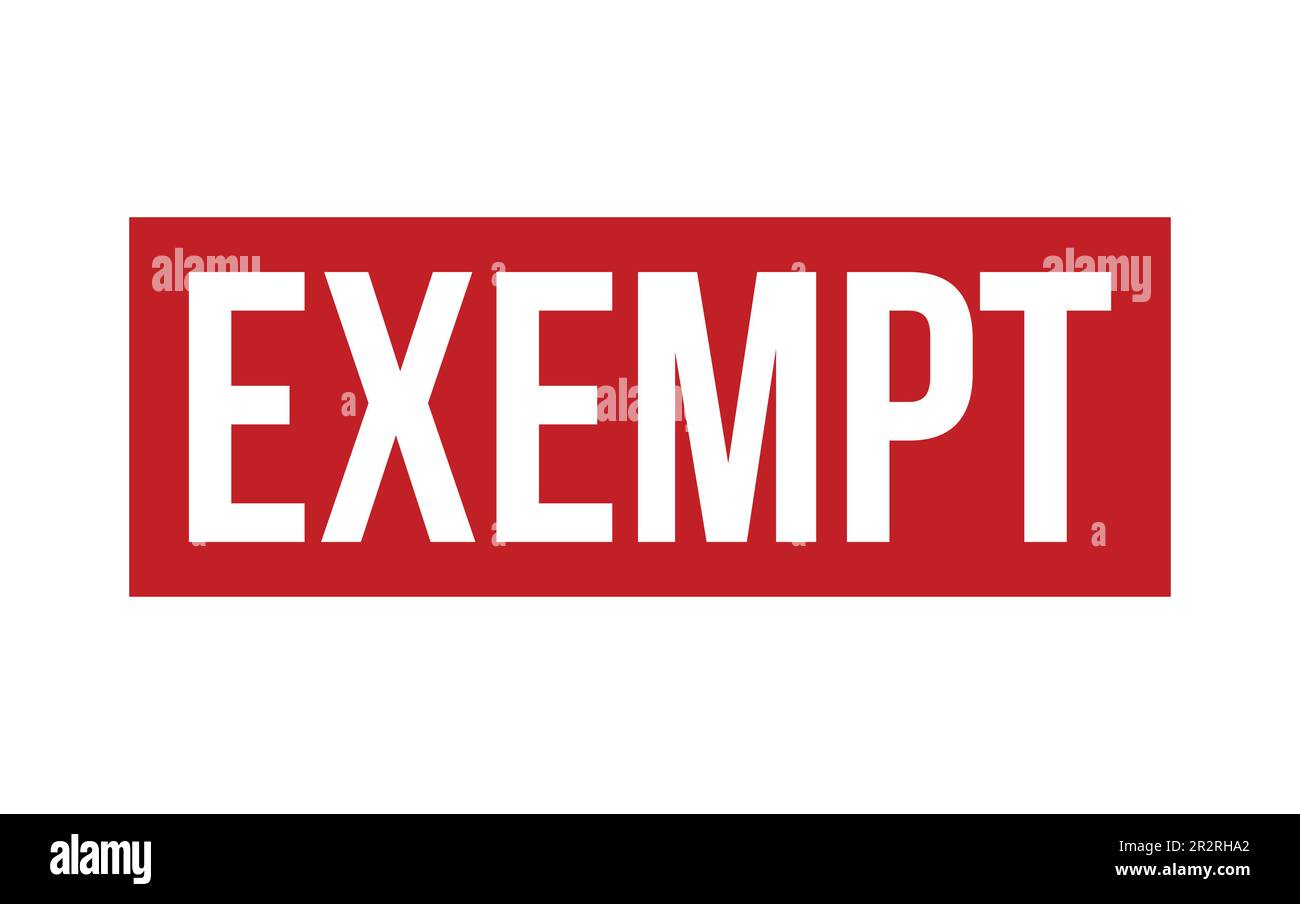 Exempt word Stock Vector Images - Alamy