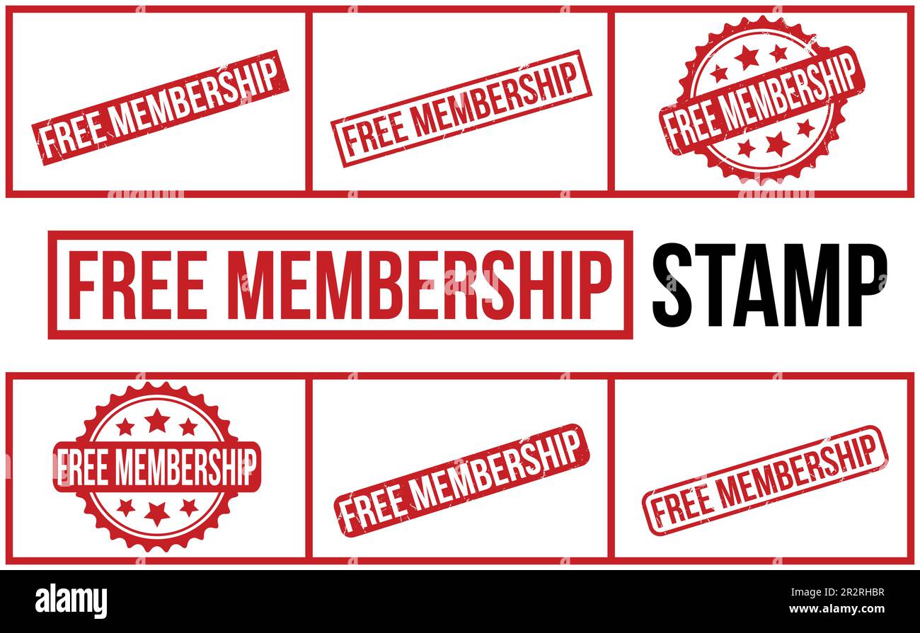 Free Membership Rubber Stamp Set Vector Stock Vector Image & Art - Alamy