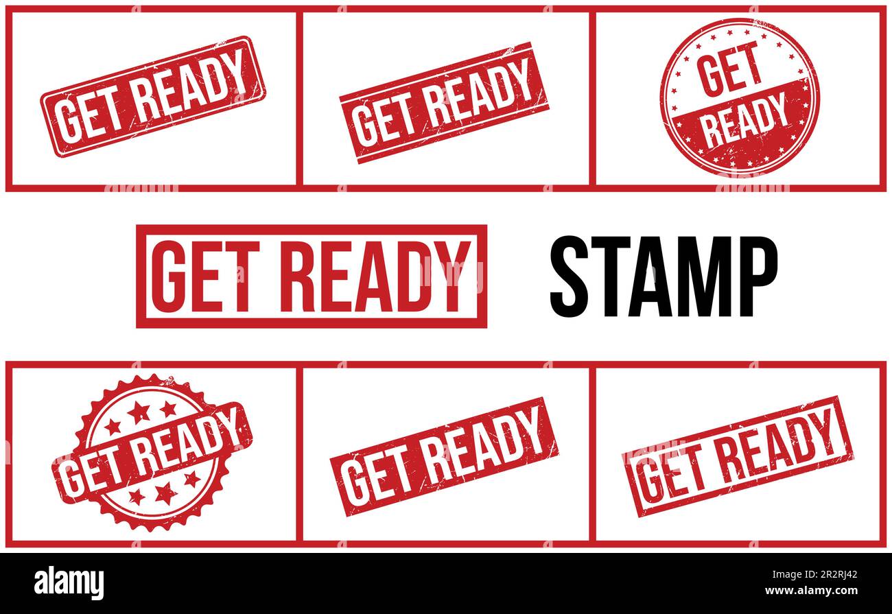 Get Ready Rubber Stamp Set Vector Stock Vector Image & Art - Alamy