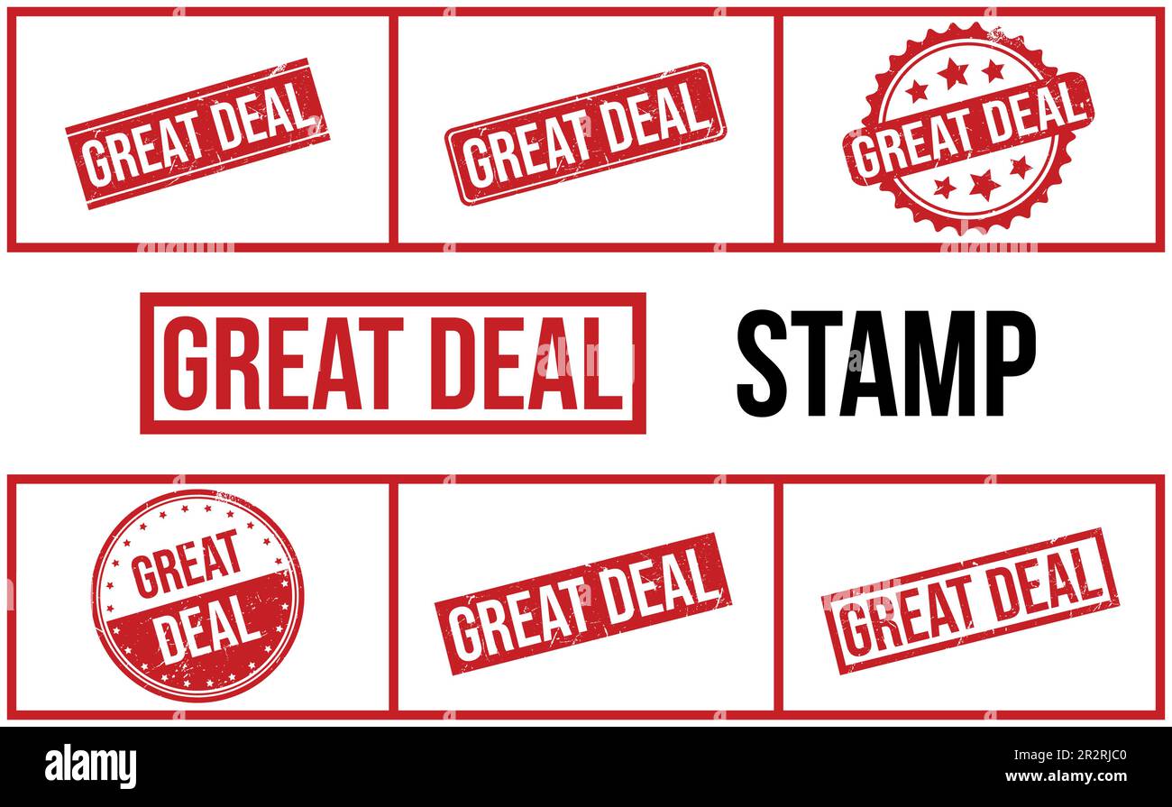 Great Deal Rubber Stamp Set Vector Stock Vector Image & Art - Alamy