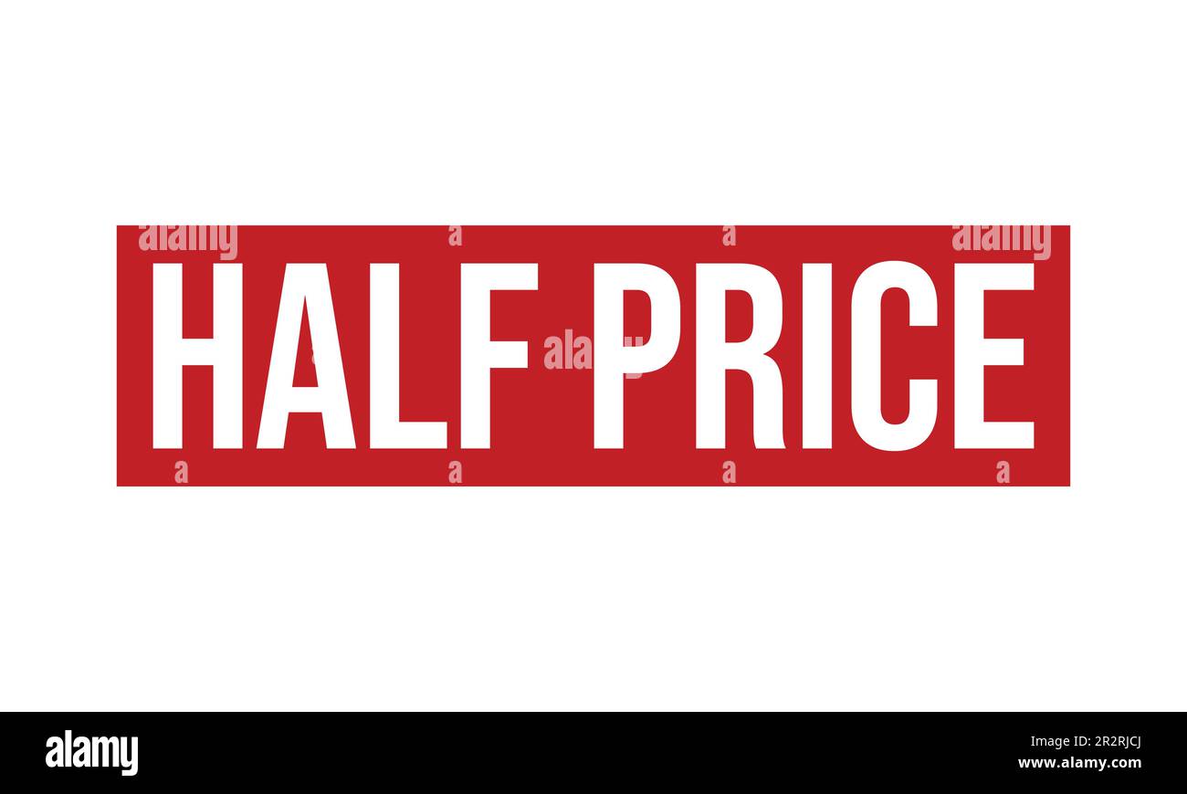 Half Price Rubber Stamp Seal Vector Stock Vector Image & Art - Alamy