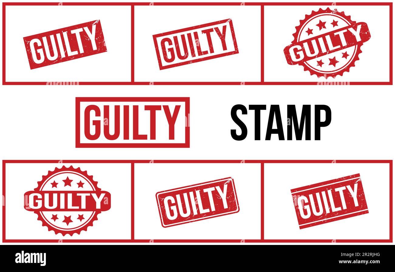 Guilty Rubber Stamp Set Vector Stock Vector Image & Art - Alamy