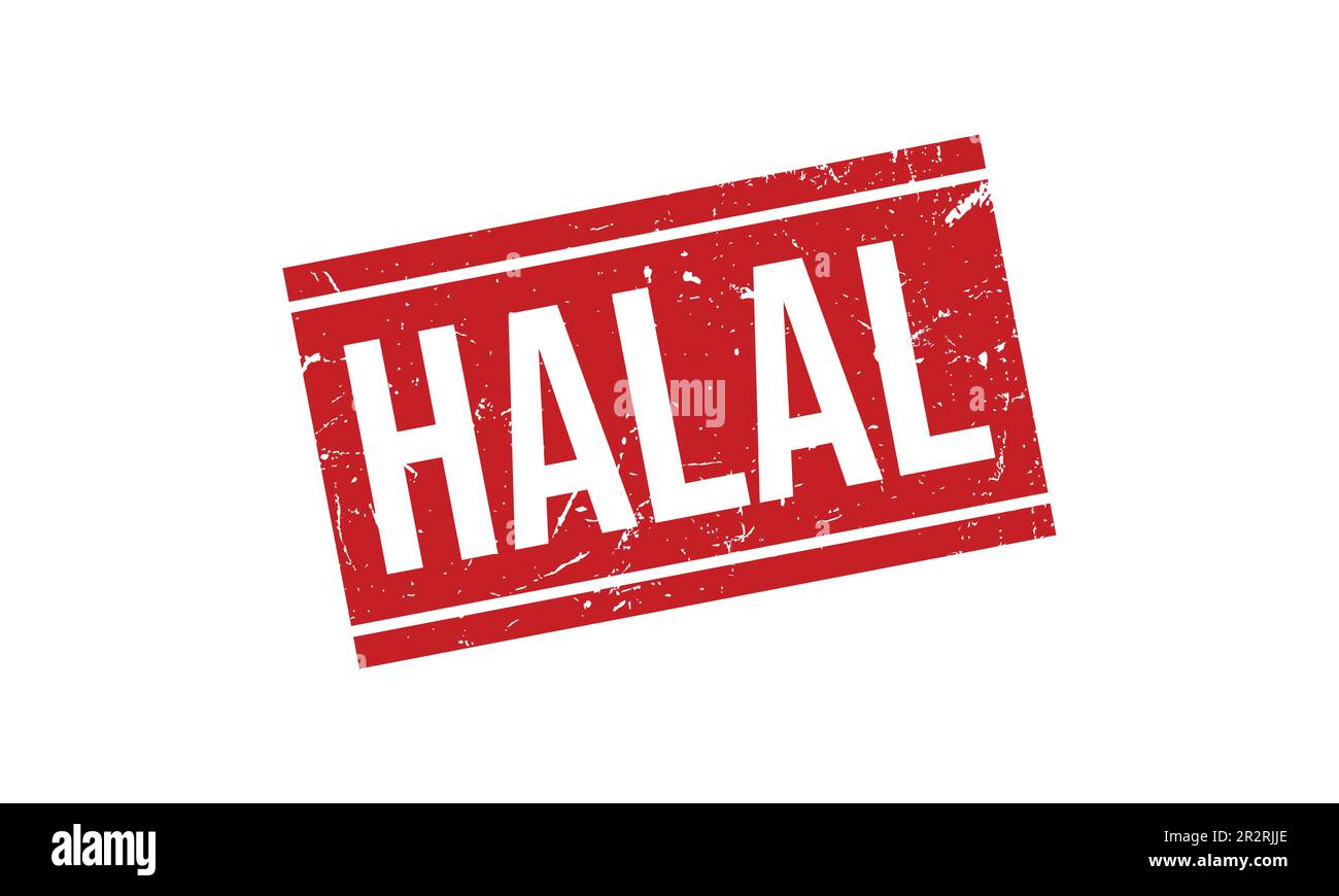 Halal Rubber Stamp Seal Vector Stock Vector Image & Art - Alamy