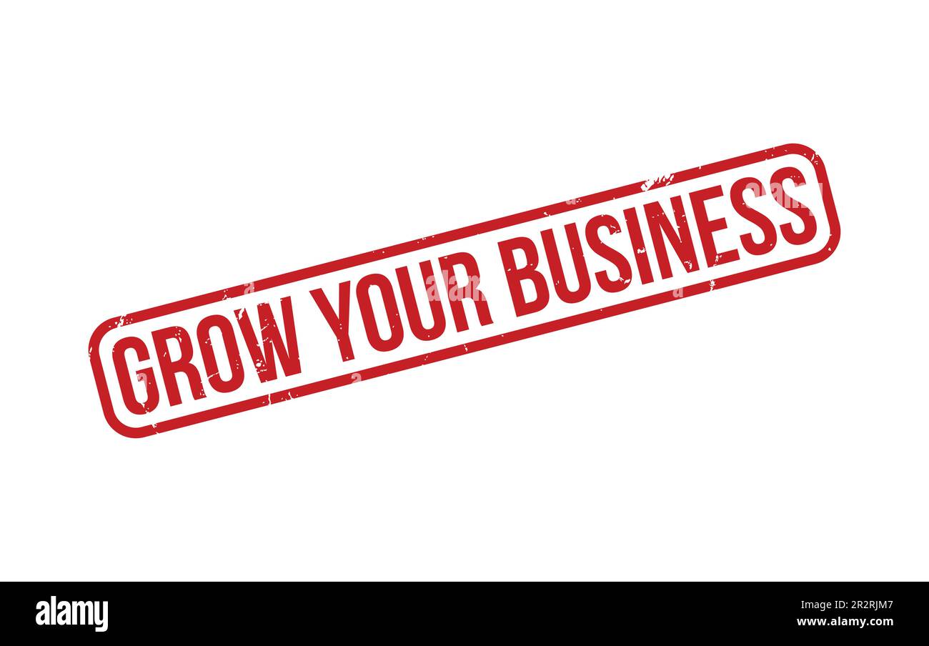 Red Grow Your Business Rubber Stamp Seal Vector Stock Vector Image ...