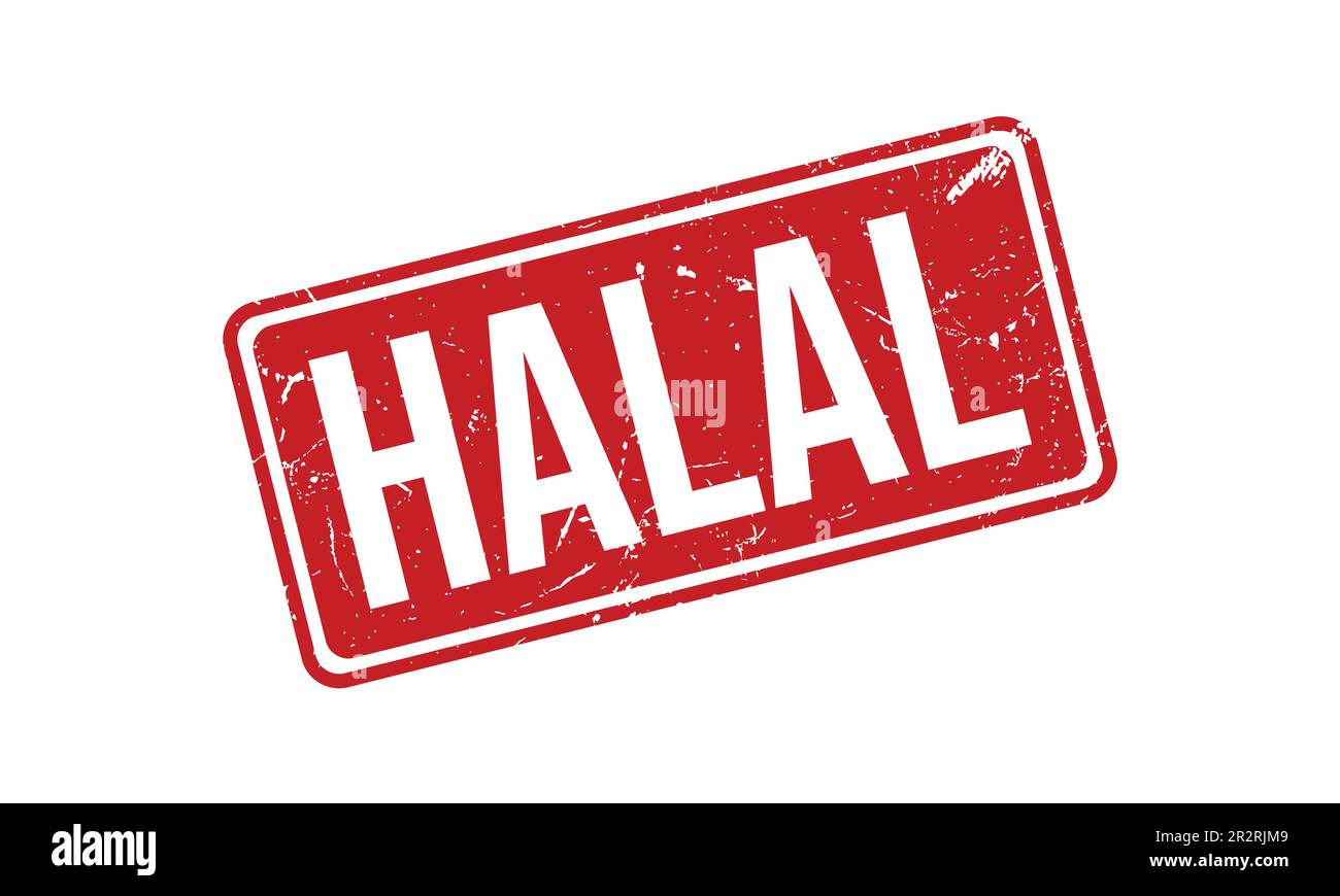Halal Rubber Stamp Seal Vector Stock Vector Image & Art - Alamy