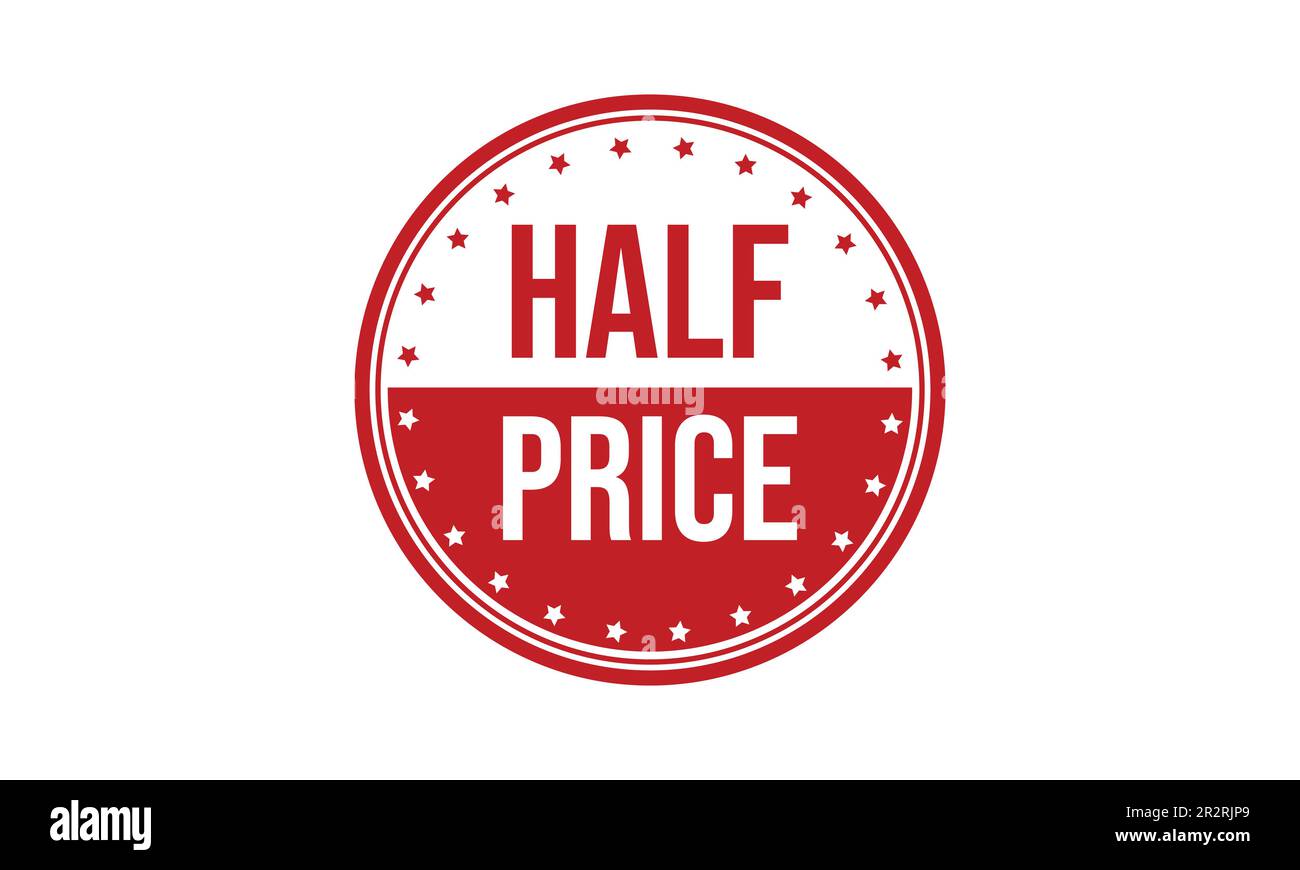 Half Price Rubber Stamp Seal Vector Stock Vector Image & Art - Alamy