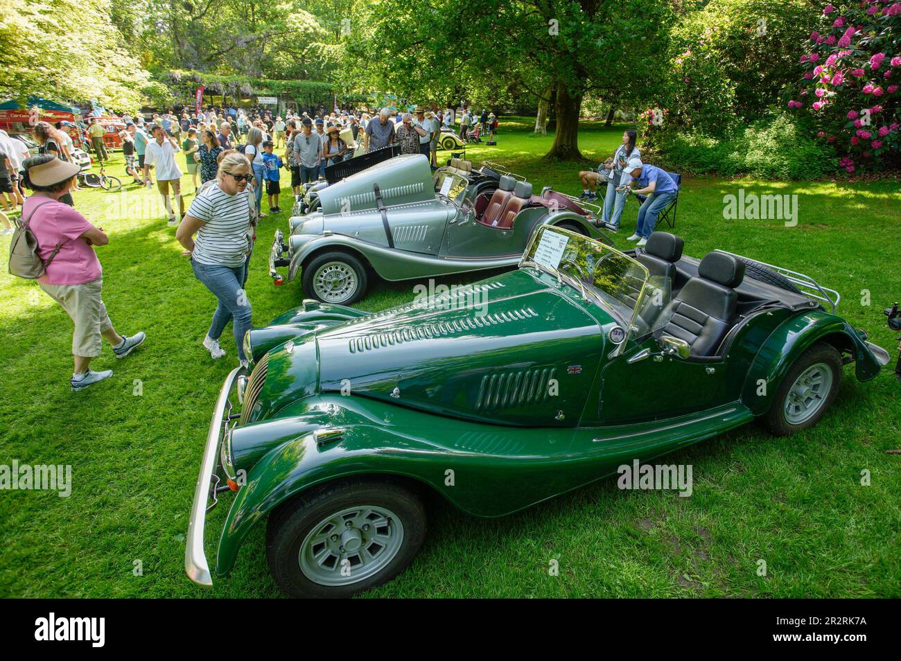Vancouver, Canada. 20th May, 2023. People look at the classic cars ...