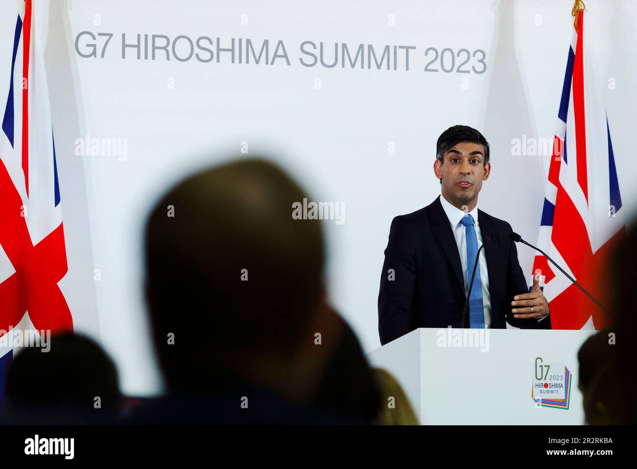 British Prime Minister Rishi Sunak attends a press conference following ...