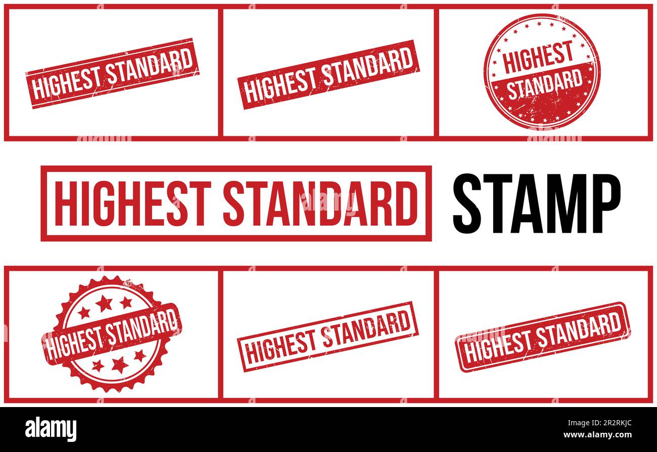Highest Standard Rubber Stamp Set Vector Stock Vector Image & Art - Alamy