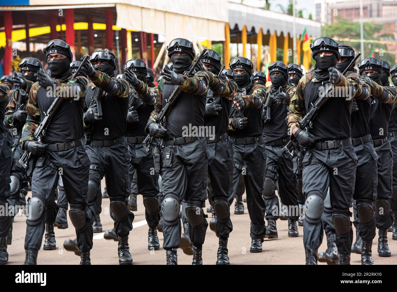 Yaounde, Cameroon. 20th May, 2023. Soldiers of the Rapid Intervention ...