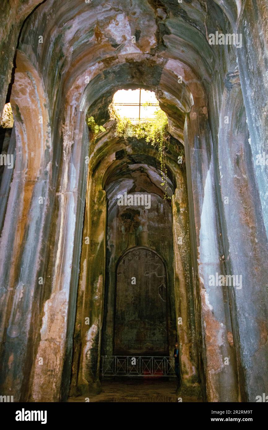 Interior of Piscina Mirabilis, or water cathedral, the most monumental ...