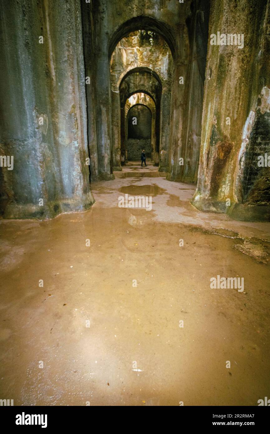Interior of Piscina Mirabilis, or water cathedral, the most monumental ...