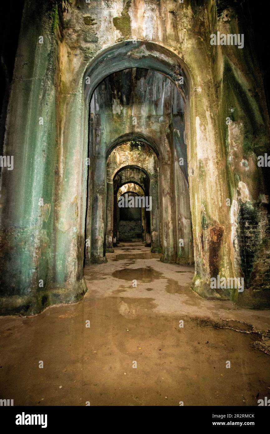 Interior of Piscina Mirabilis, or water cathedral, the most monumental ...