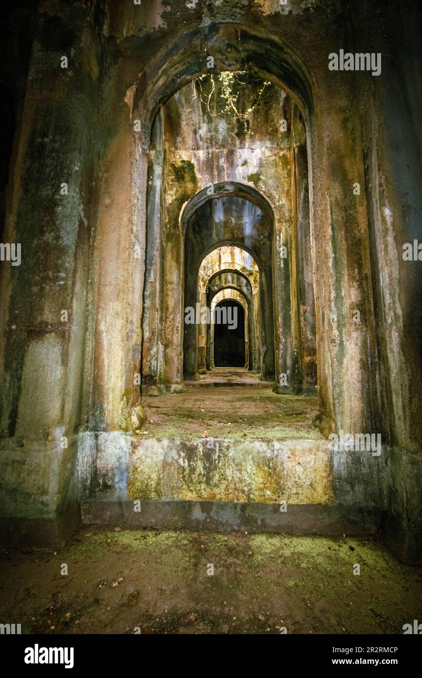 Interior of Piscina Mirabilis, or water cathedral, the most monumental ...