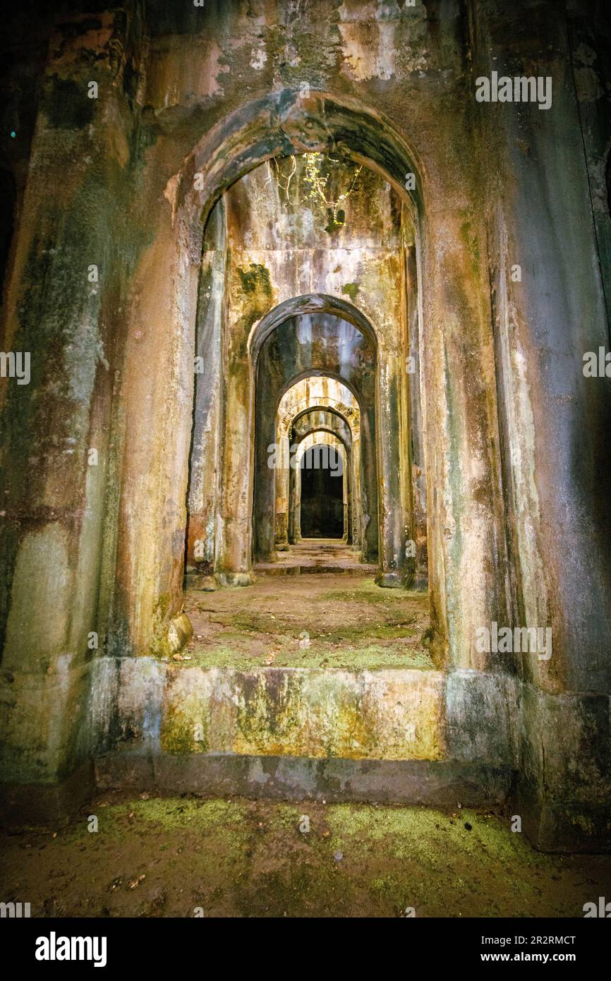 Interior of Piscina Mirabilis, or water cathedral, the most monumental ...