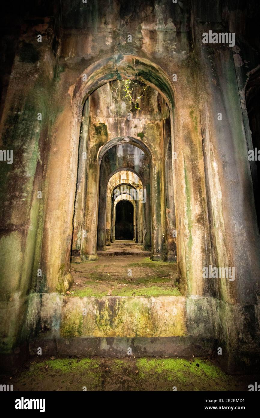 Interior of Piscina Mirabilis, or water cathedral, the most monumental ...