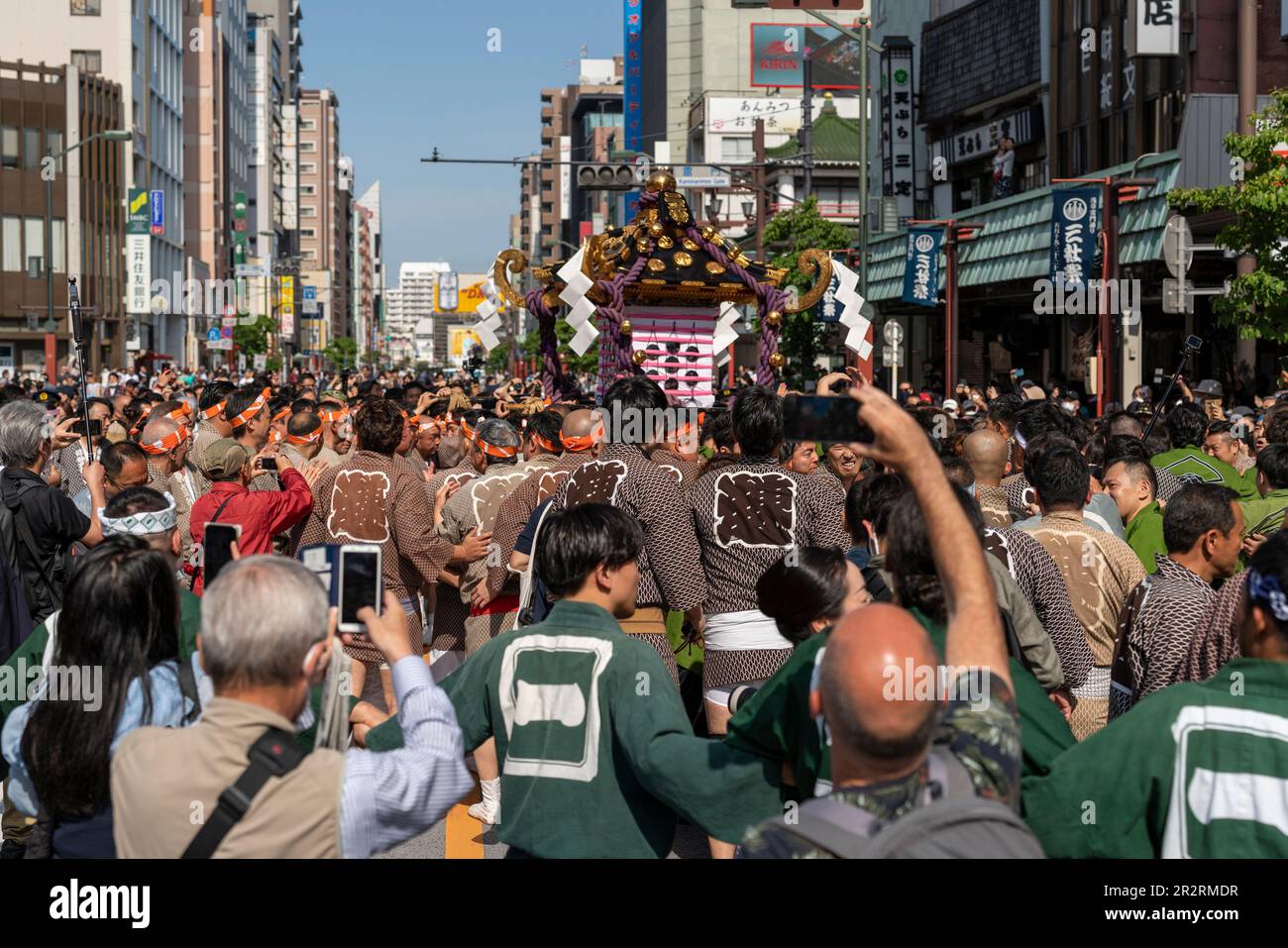 General view, Asakusa Sanja Matsuri is an annual festival which takes ...