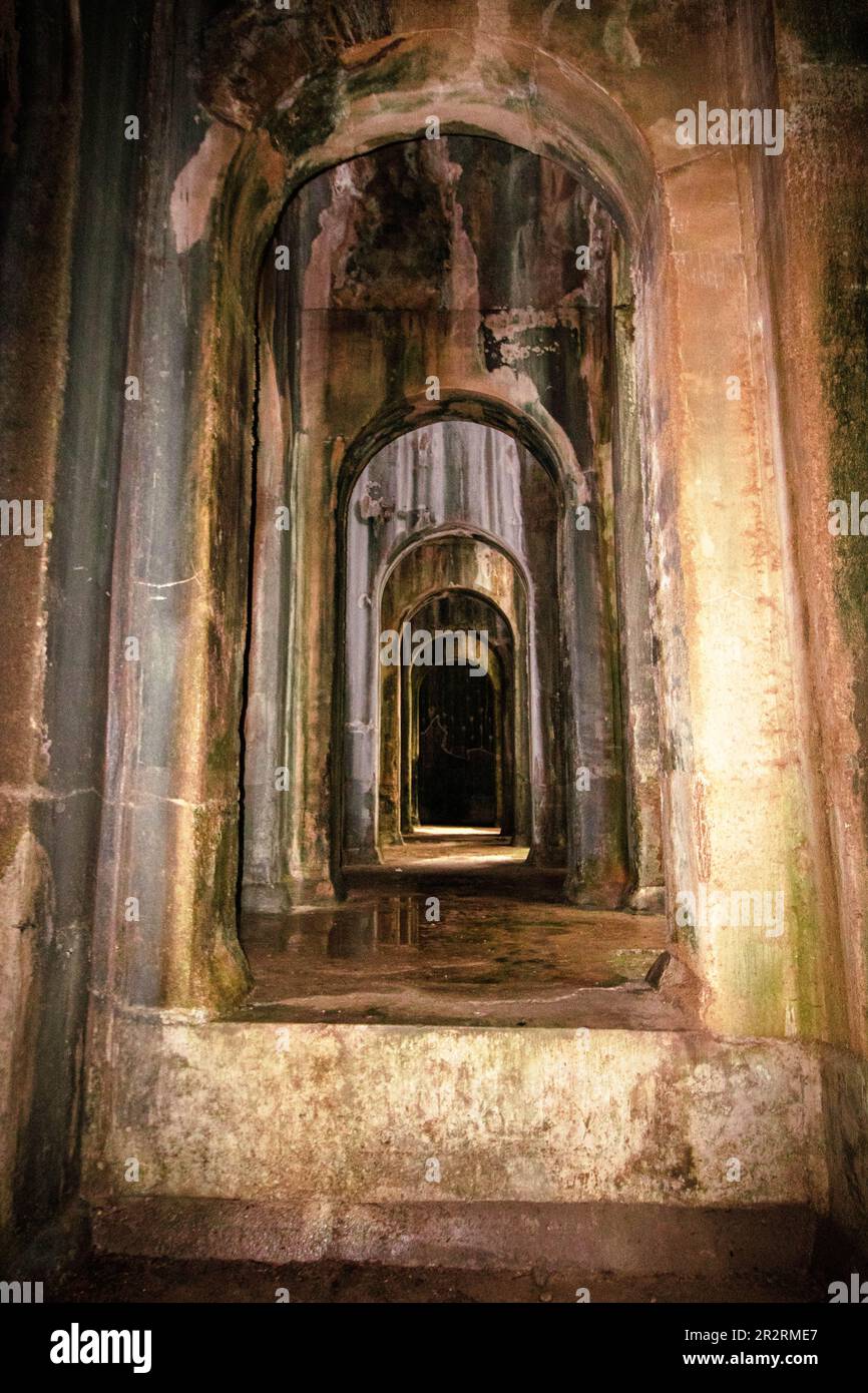 Interior of Piscina Mirabilis, or water cathedral, the most monumental ...