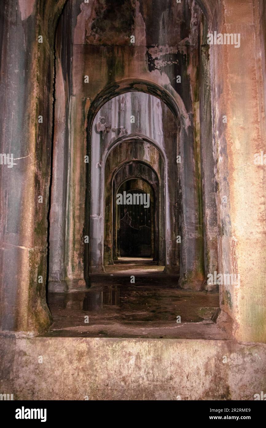 Interior of Piscina Mirabilis, or water cathedral, the most monumental ...