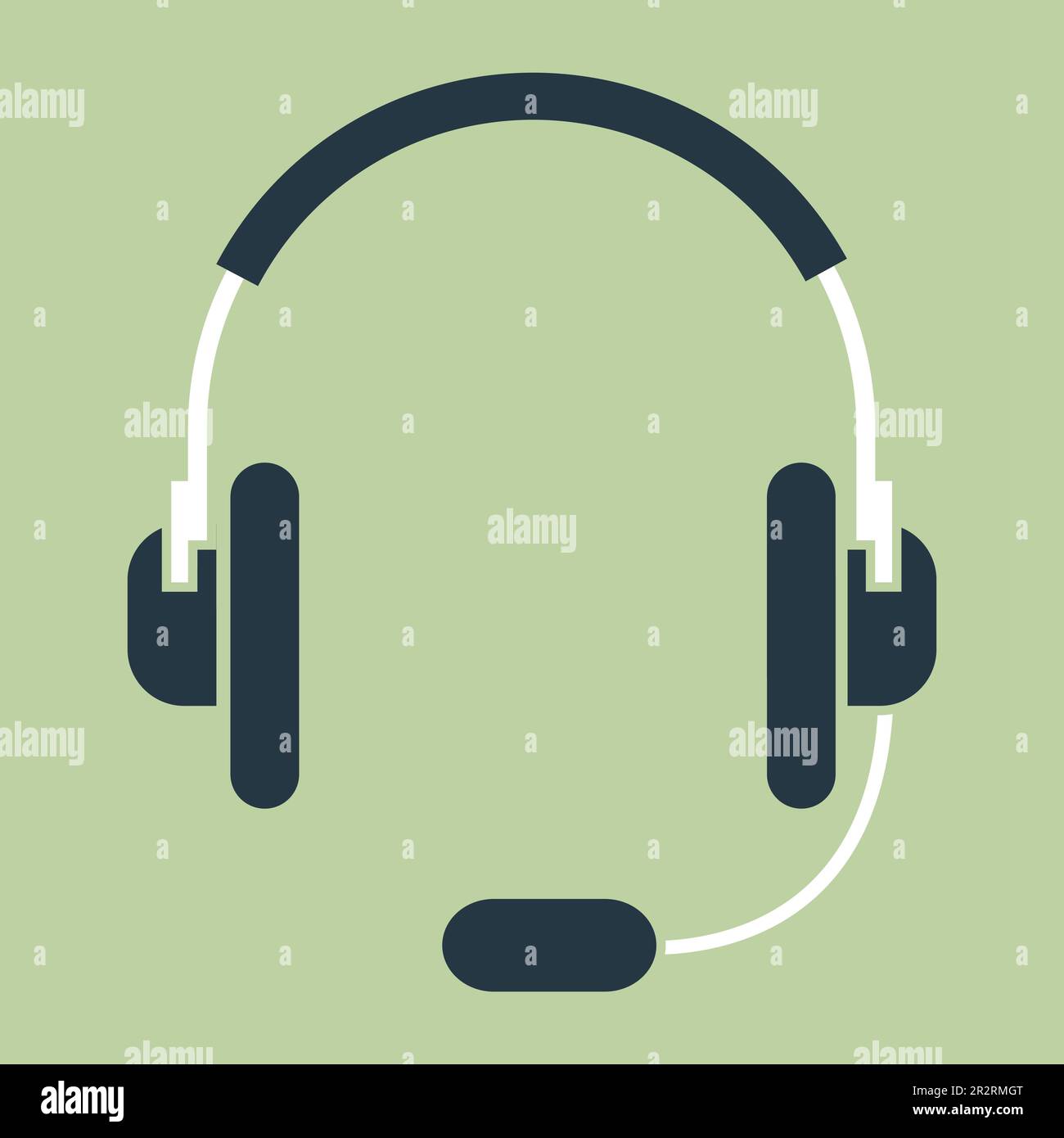 Customer support symbol headphones Stock Vector Images - Alamy