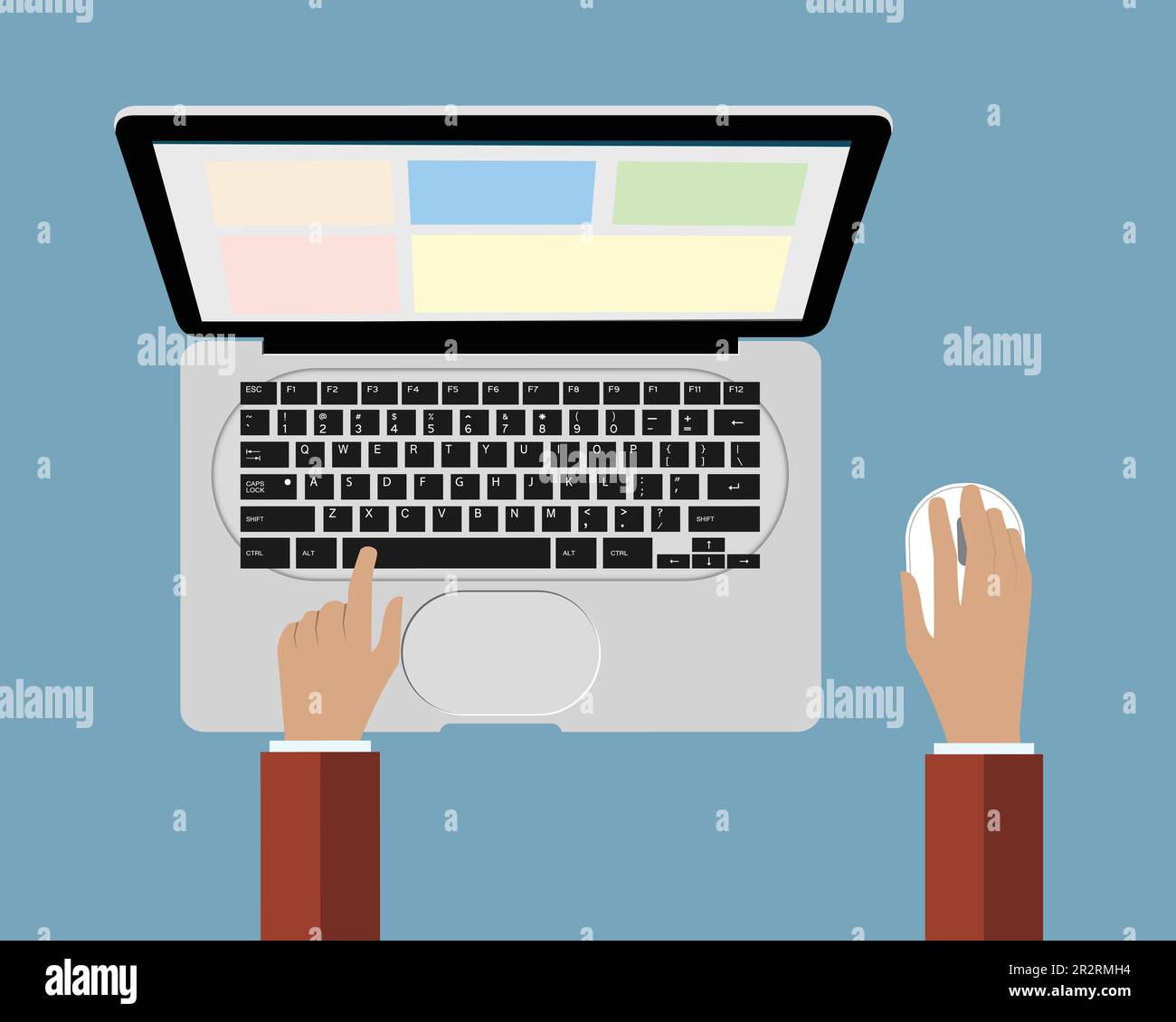 Typing computer Stock Vector Images - Alamy