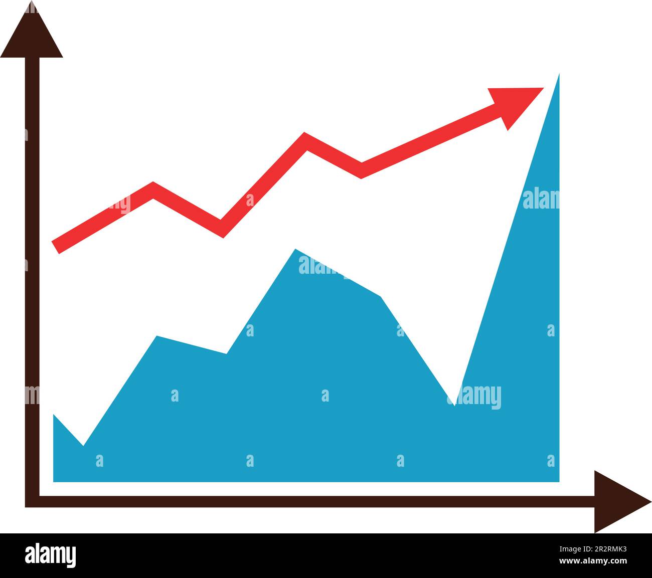 Businessman growth graph market data Cut Out Stock Images & Pictures - Alamy