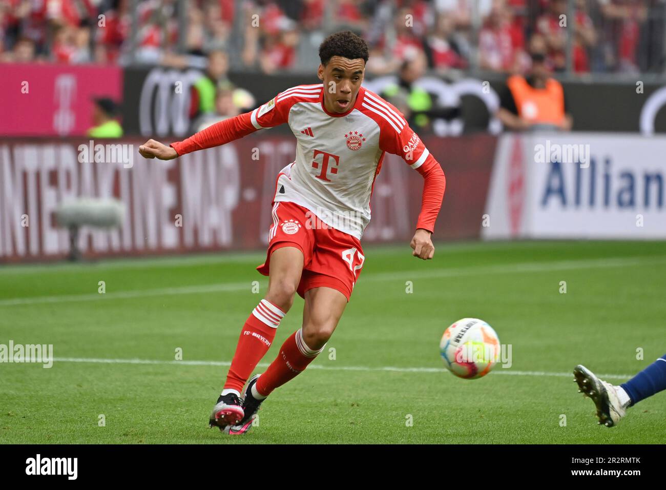 Munich, Deutschland. 20th May, 2023. Jamal MUSIALA (FC Bayern Munich ...