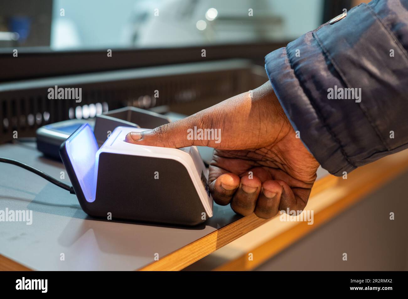 Scanning fingerprint biometric identity hi-res stock photography and ...
