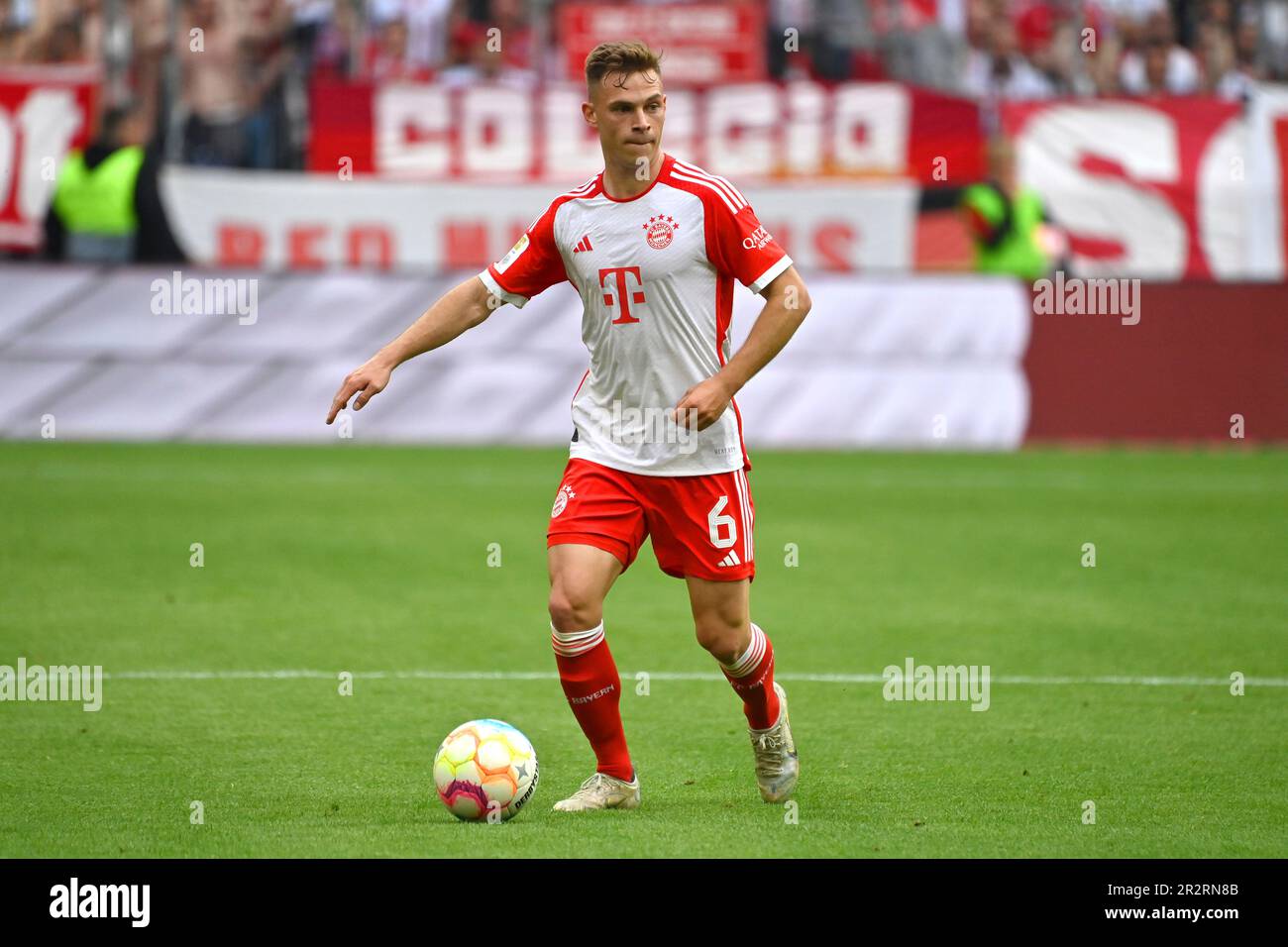 Munich, Deutschland. 20th May, 2023. Joshua KIMMICH (FC Bayern Munich), action, single action ...
