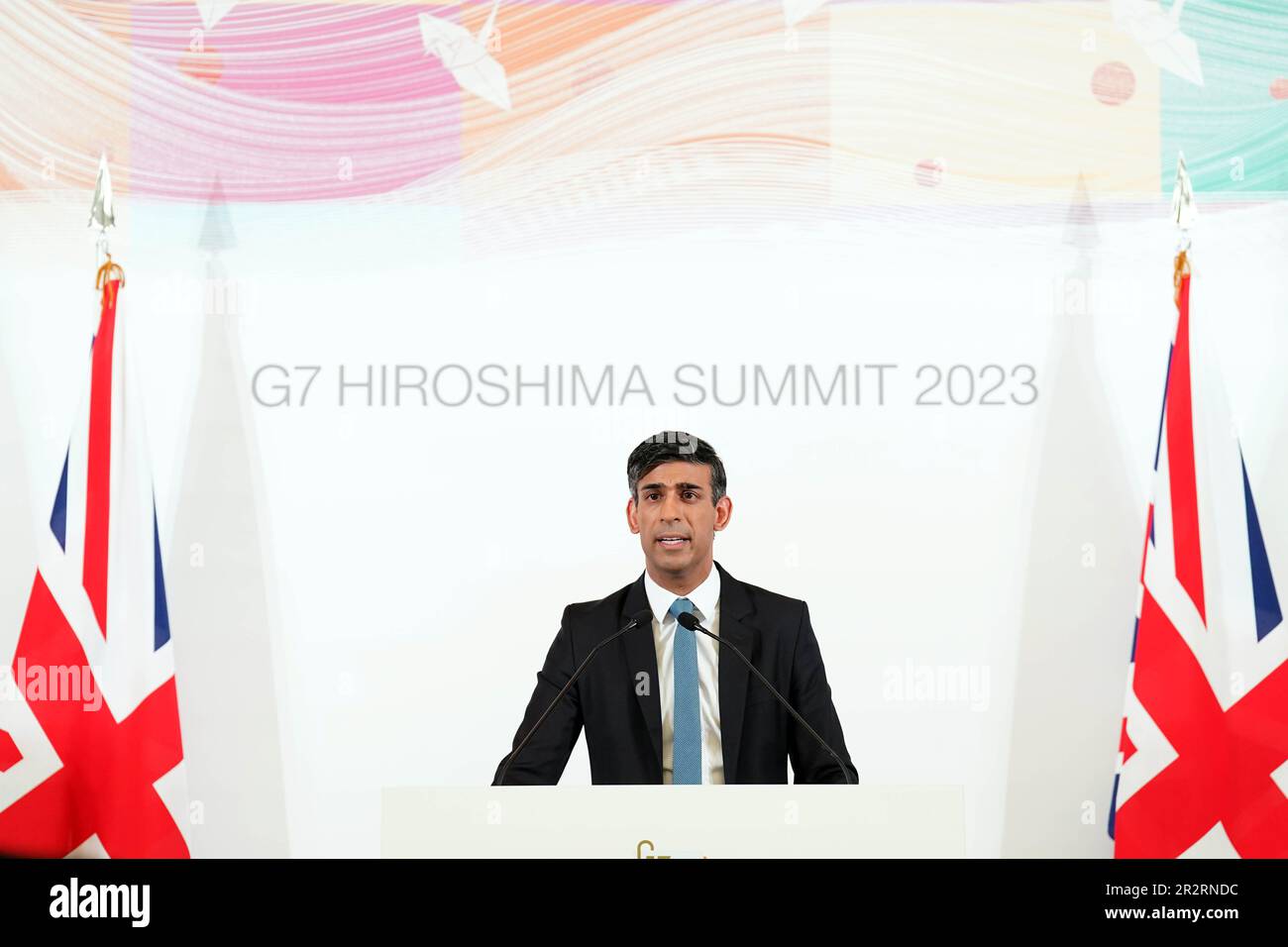 Prime Minister Rishi Sunak at a press conference at the International ...