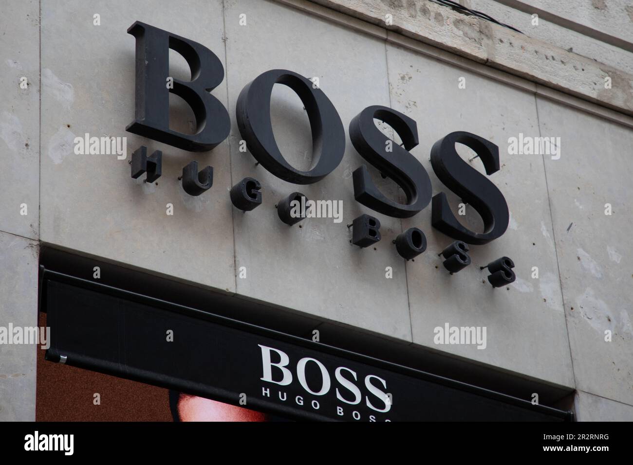 Bordeaux , Aquitaine France - 05 19 2023 : hugo boss brand text facade ...