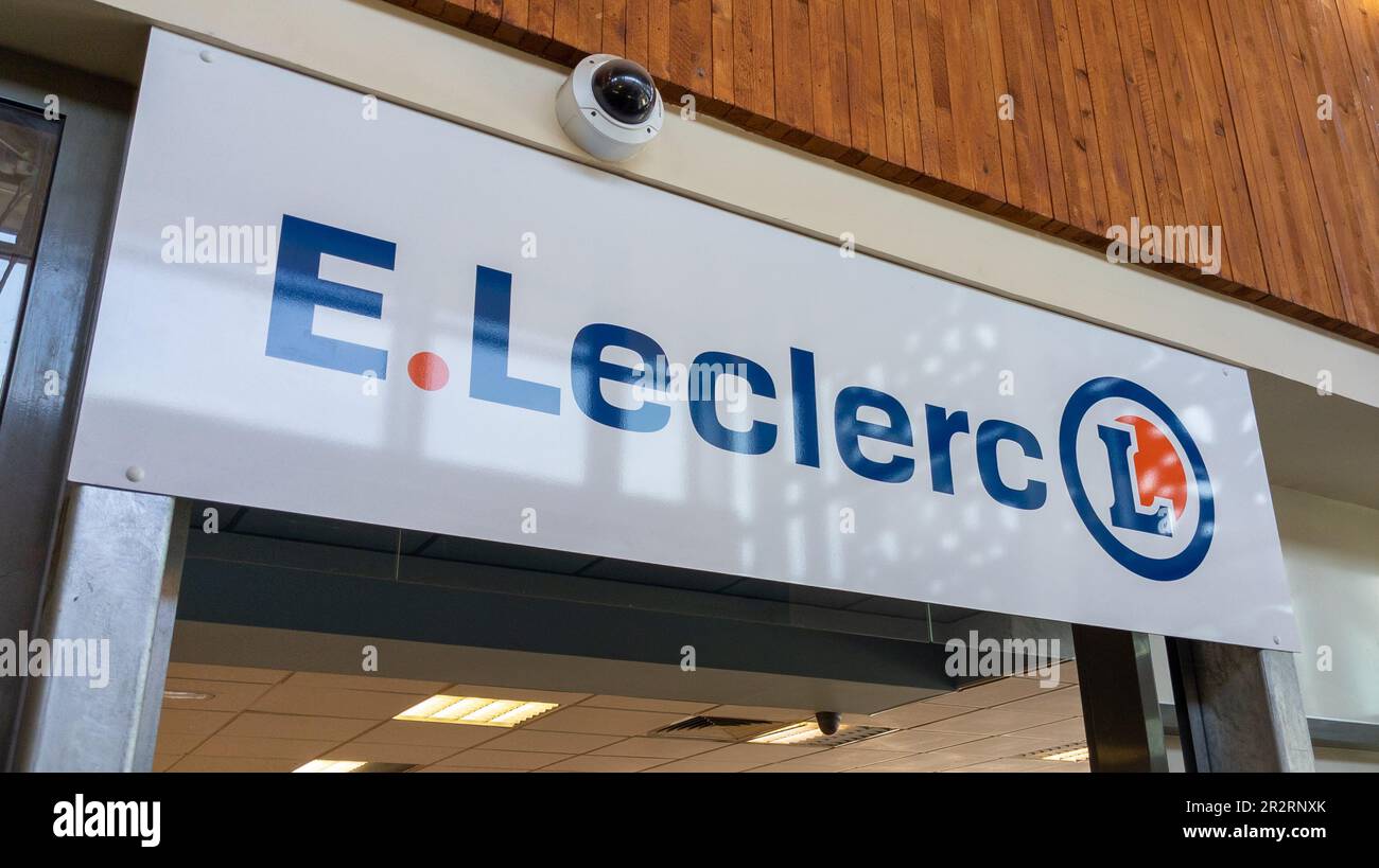 Bordeaux , Aquitaine France - 02 27 2023 : E.Leclerc sign brand French ...