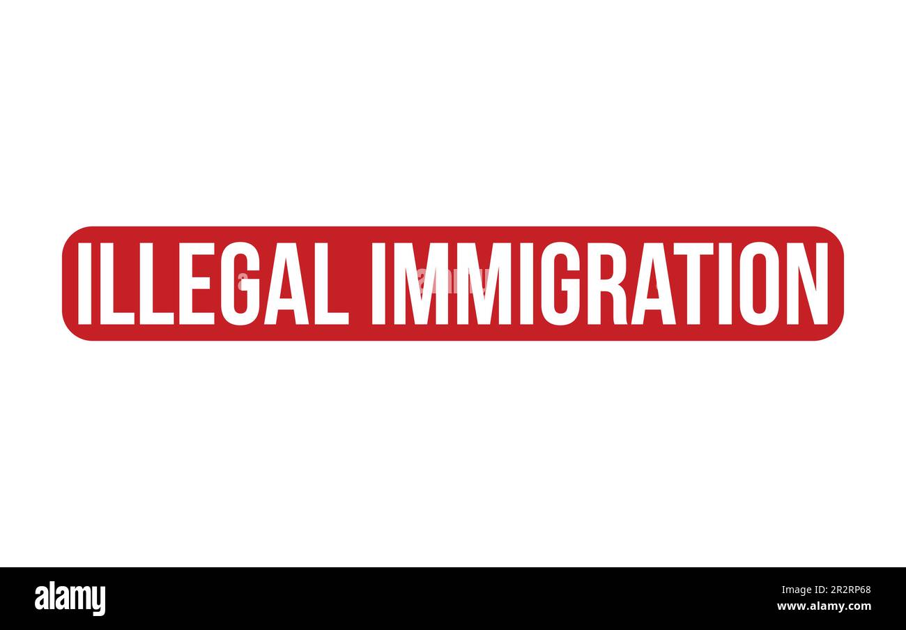 Red Illegal Immigration Rubber Stamp Seal Vector Stock Vector Image ...