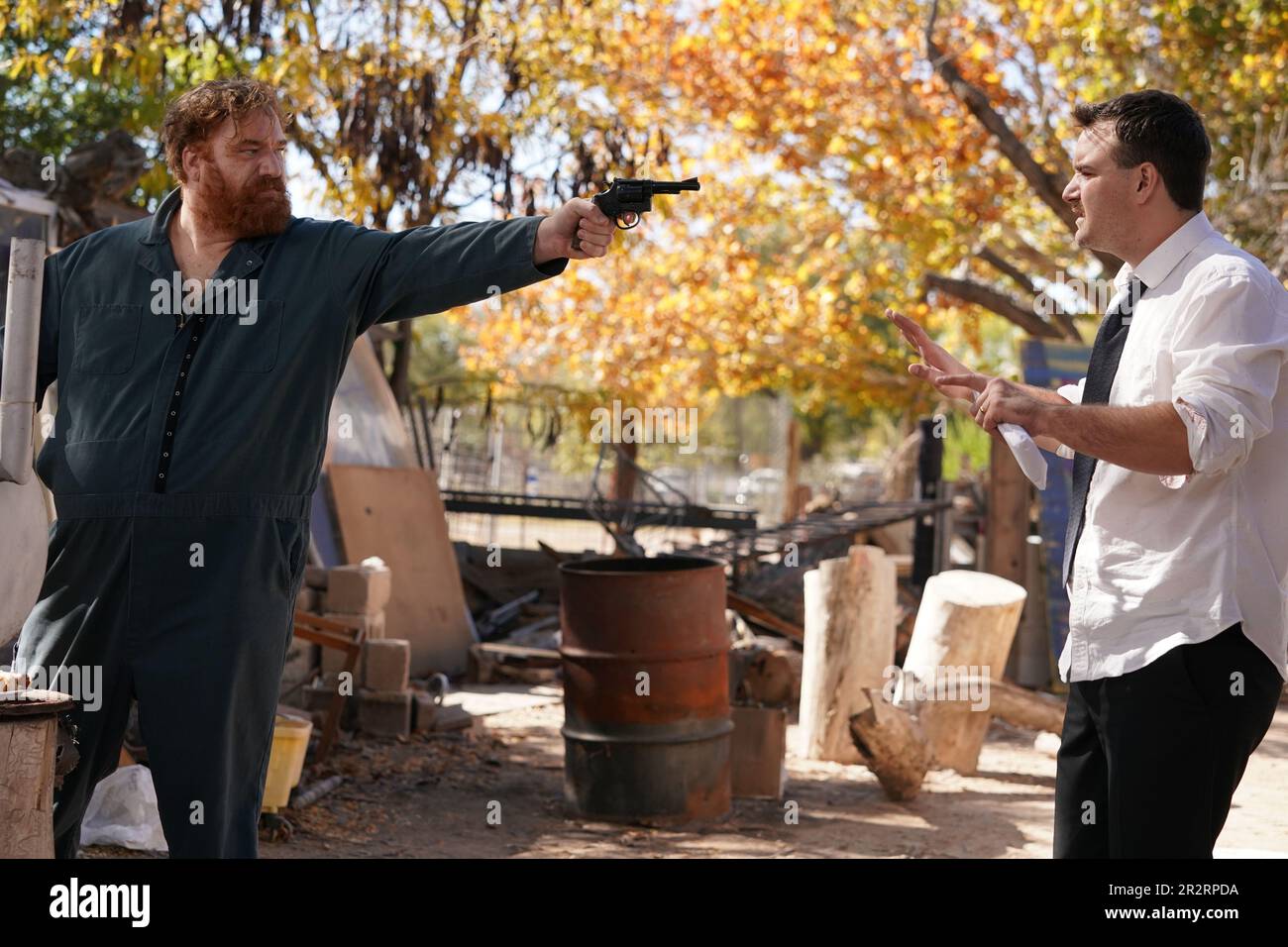 HAPPY ANDERSON and MICAH STOCK in MAGGIE MOORE (2023), directed by JOHN ...