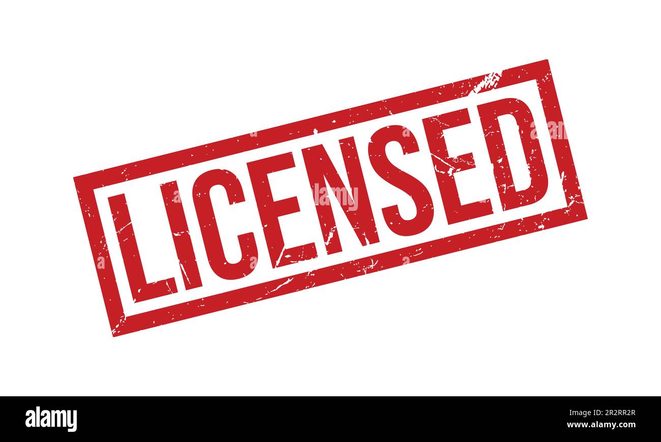 Licensed Rubber Stamp Seal Vector Stock Vector Image & Art - Alamy