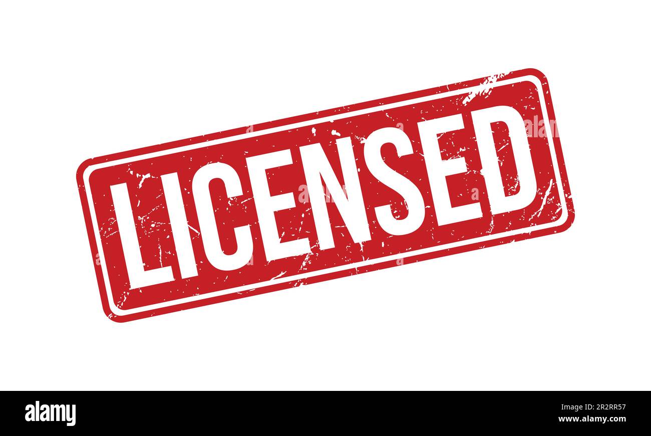 Licensed Rubber Stamp Seal Vector Stock Vector Image & Art - Alamy