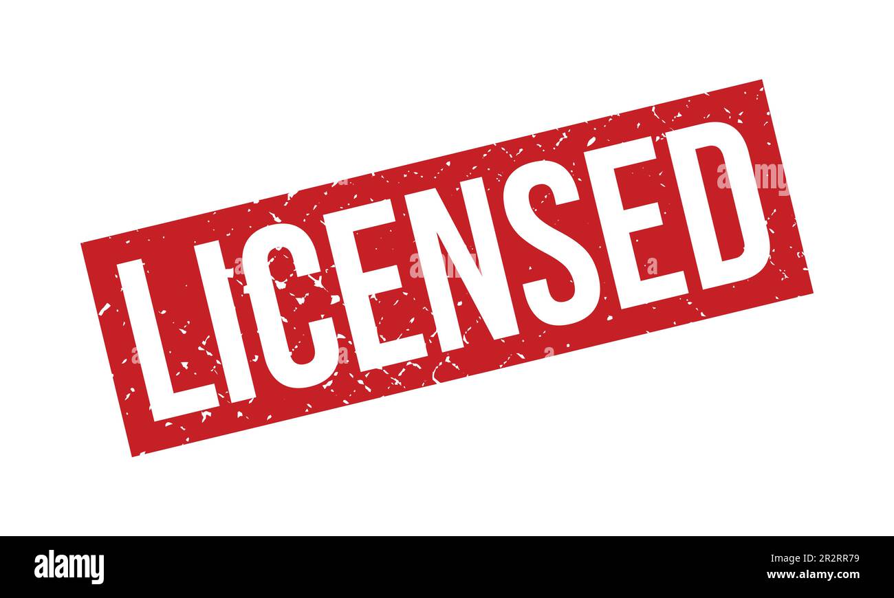 Licensed Rubber Stamp Seal Vector Stock Vector Image & Art - Alamy